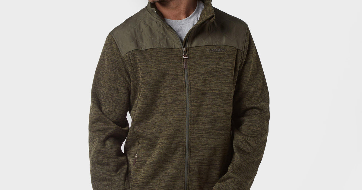 Khaki Brasher Men’s Quilt Full-Zip Fleece – GO Outdoors