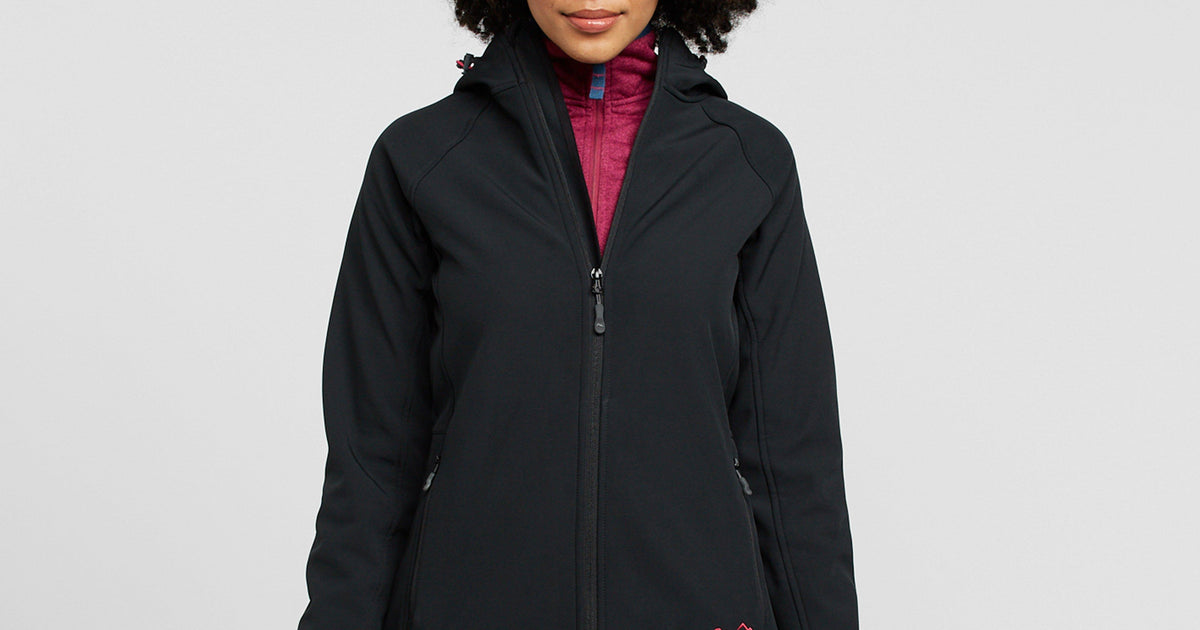 Black Peter Storm Womens' Hooded Softshell Jacket II – GO Outdoors