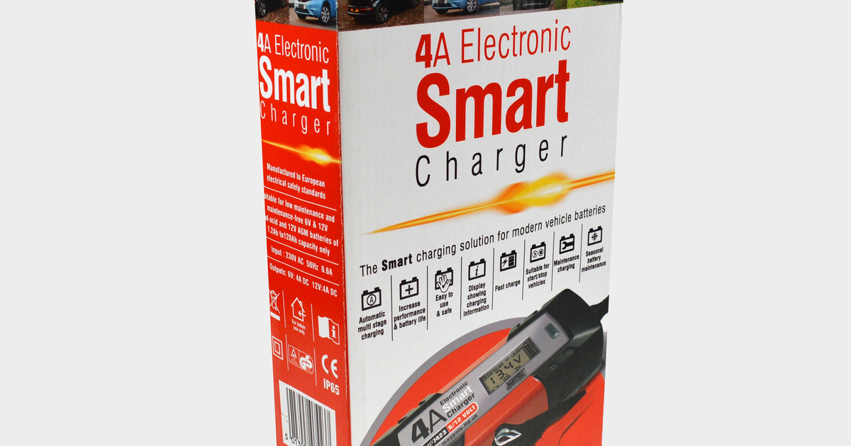 Black Maypole Battery Charger (3.8A 12V) Auto Electronic – GO Outdoors