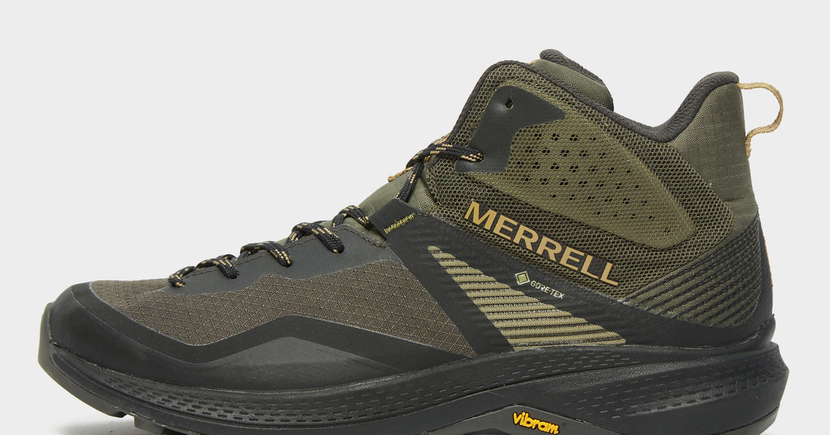 Green Merrell Men’s MQM 3 GORE-TEX Mid Walking Boots – GO Outdoors