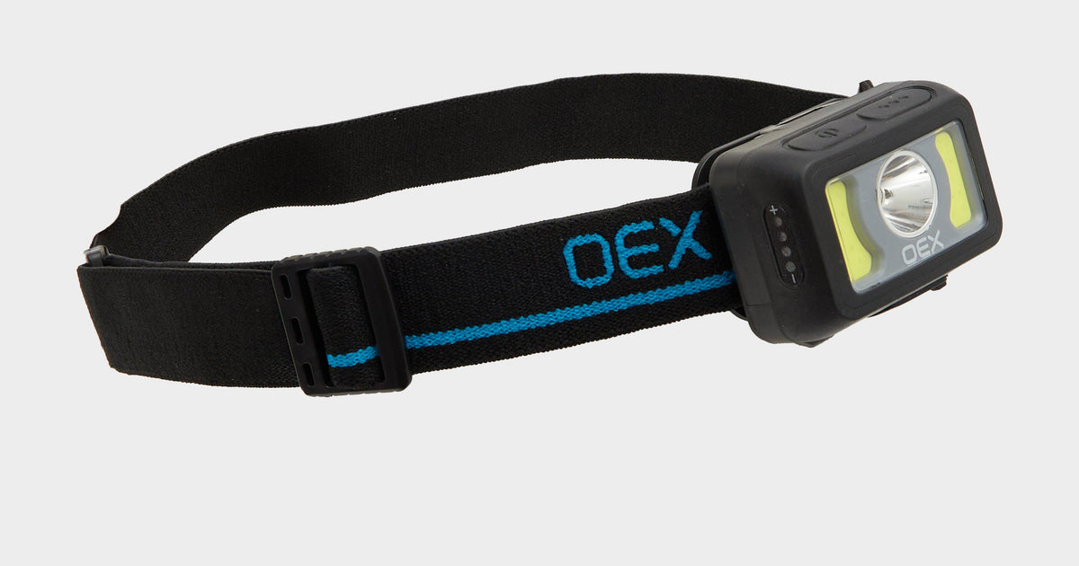 Black OEX 500L Rechargeable Head Torch – GO Outdoors