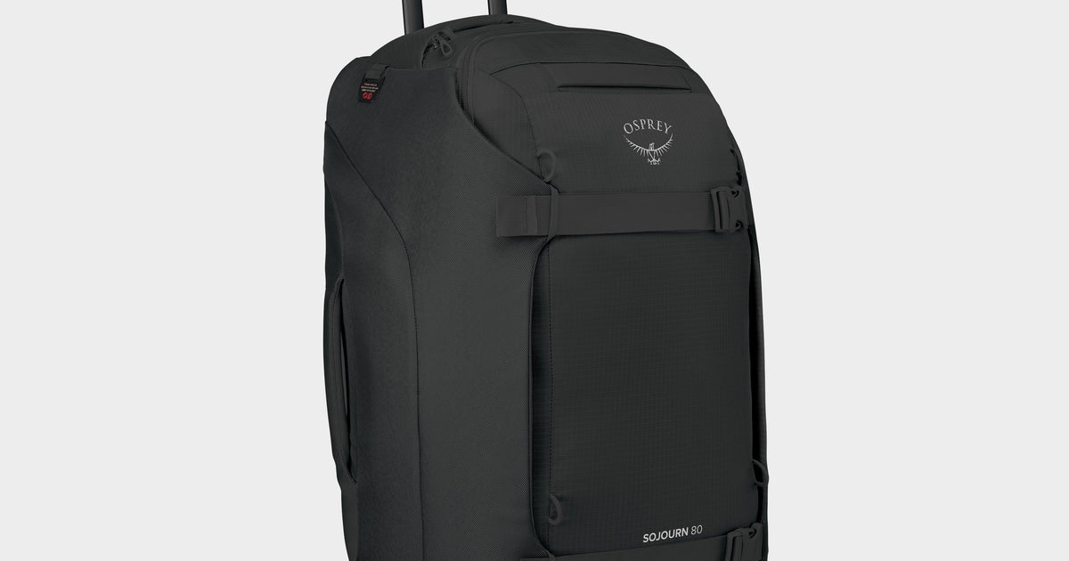 Black Osprey Sojourn 80L Wheeled Convertible Pack – GO Outdoors