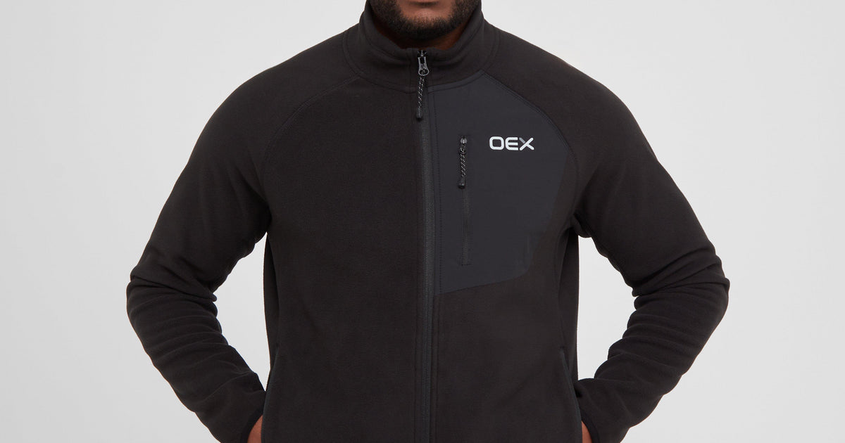 Black OEX Men’s Braewick Full Zip Fleece – GO Outdoors