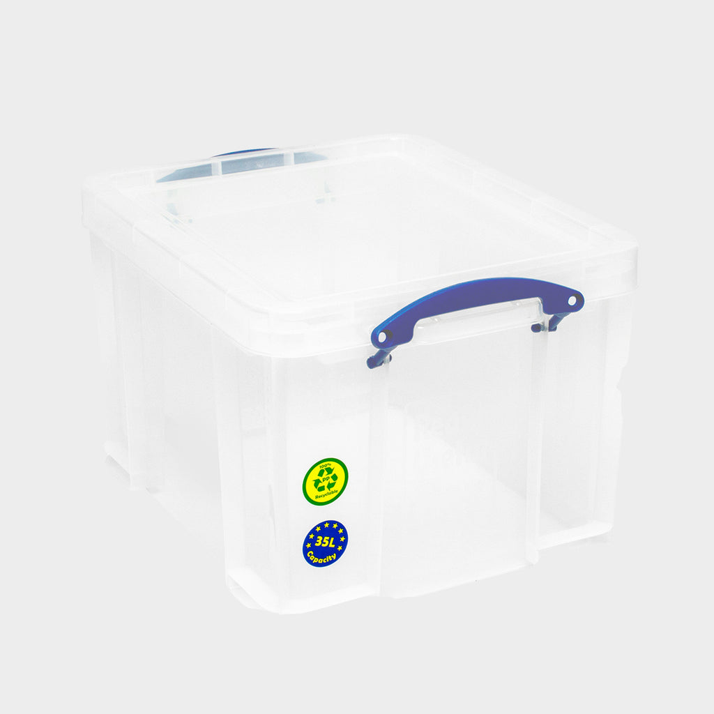 Clear Really Useful Storage Box – 35L – GO Outdoors