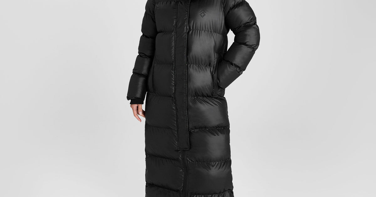 Black Aztec Diamond Women's Heavy Quilted Long Puffer Jacket – GO Outdoors